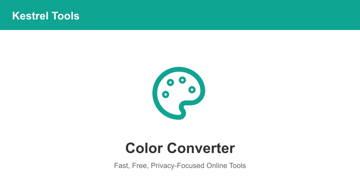 Color Converter - HEX, RGBA, HSLA Converter Online | Kestrel Tools