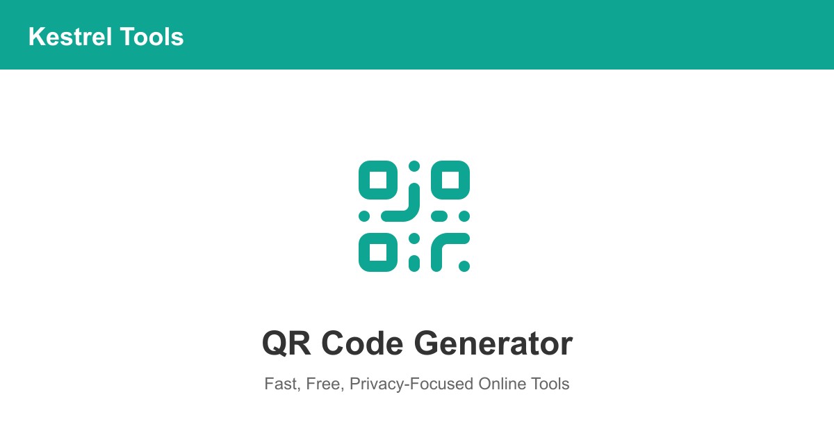 QR Code Generator - Create Custom QR Codes Online | Kestrel Tools